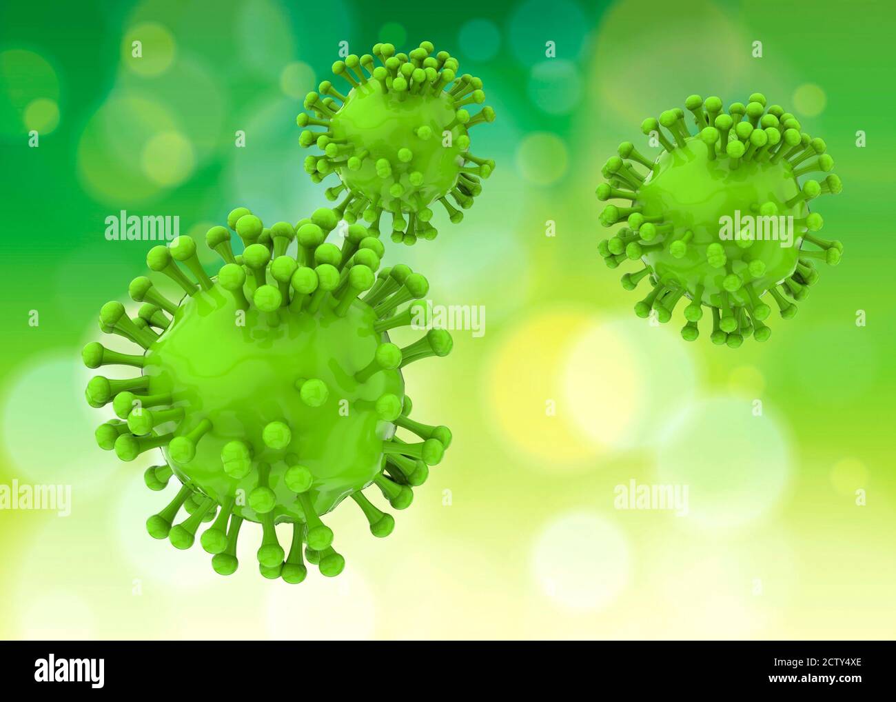 Virus in the Air - 3D Stock Photo - Alamy