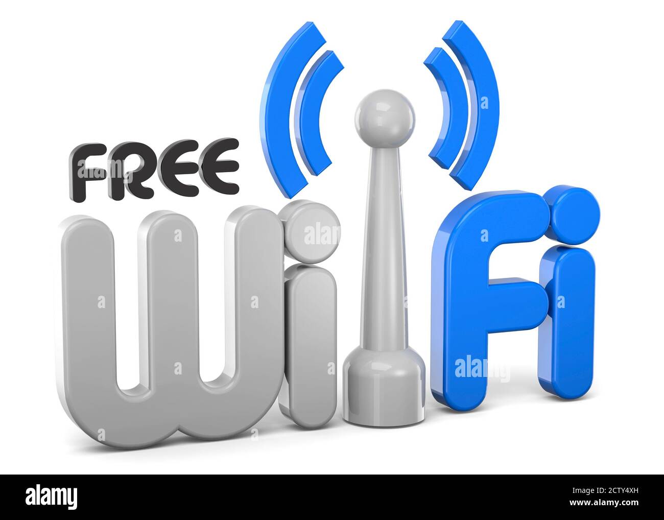 WI-FI Free Concept - 3D Stock Photo - Alamy