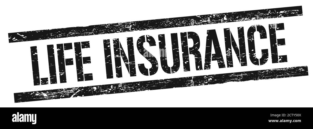 LIFE INSURANCE text on black grungy rectangle stamp sign Stock Photo ...