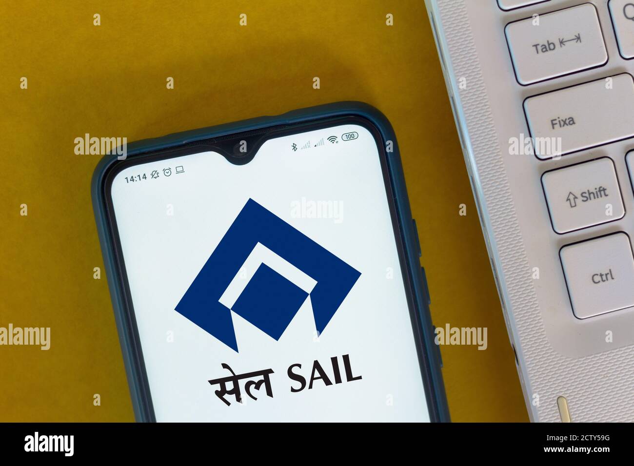 In this photo illustration the Steel Authority of India Limited (SAIL ... In this photo illustration the Steel Authority of India Limited (SAIL ...