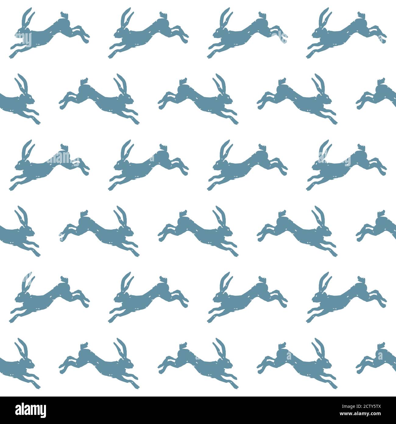 Hare silhouette seamless pattern Cut Out Stock Images & Pictures - Alamy