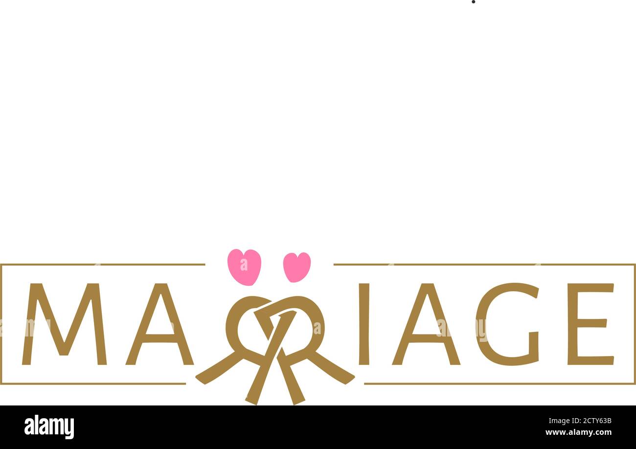 Awesome logo design with marriage concept . Vector illustration Stock ...