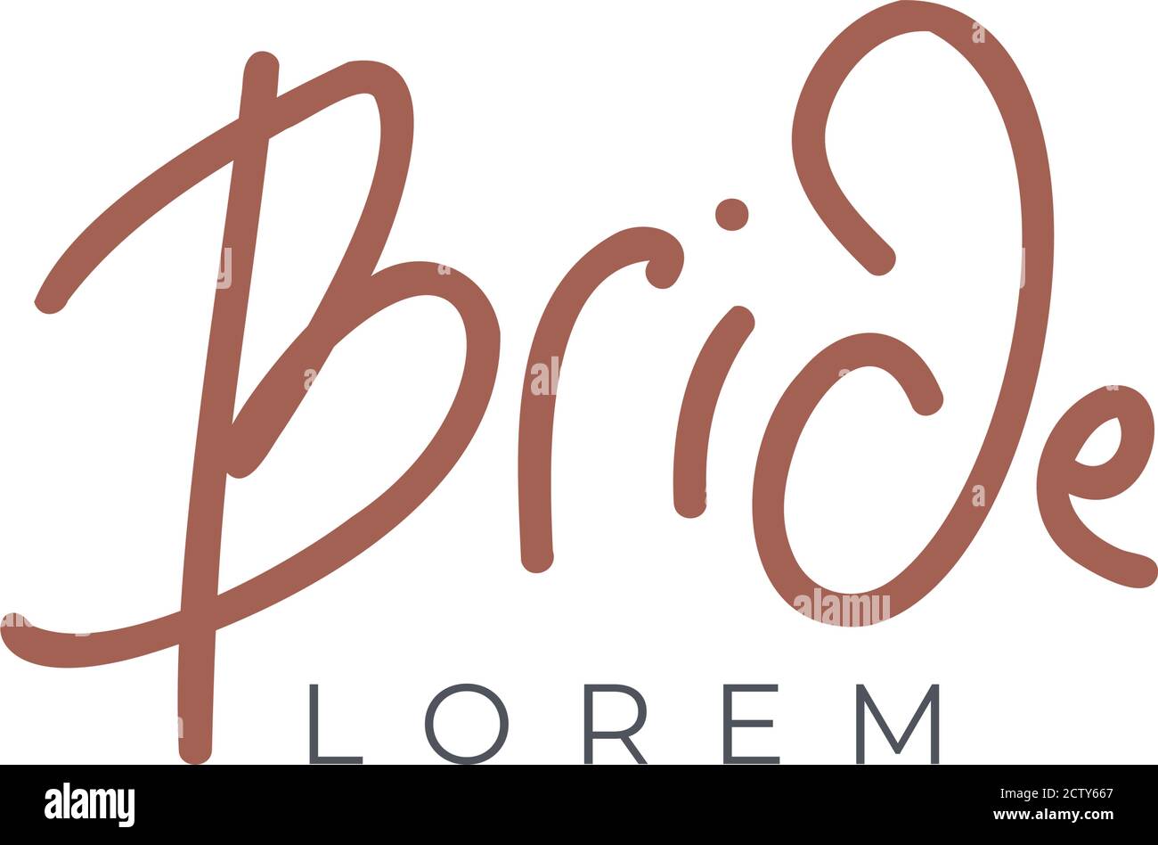 Logotype design about Bride concept. hand lettering text with heart for ...