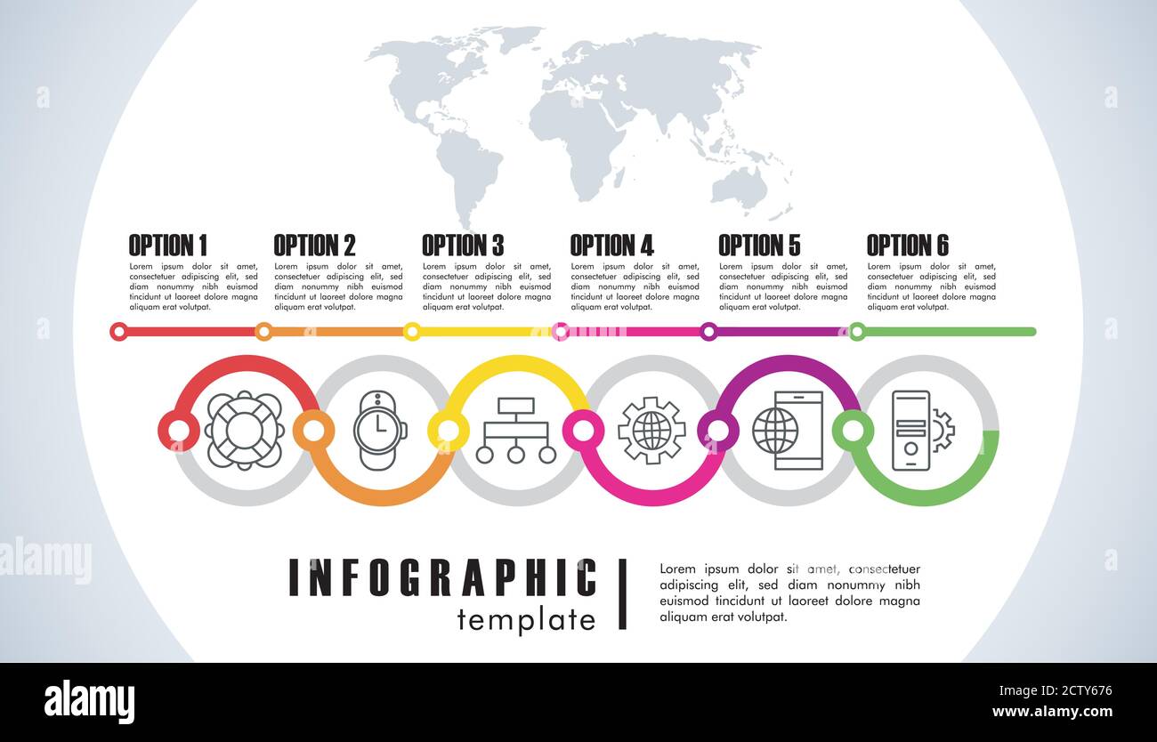 infographic template statistics with earth planet maps vector ...