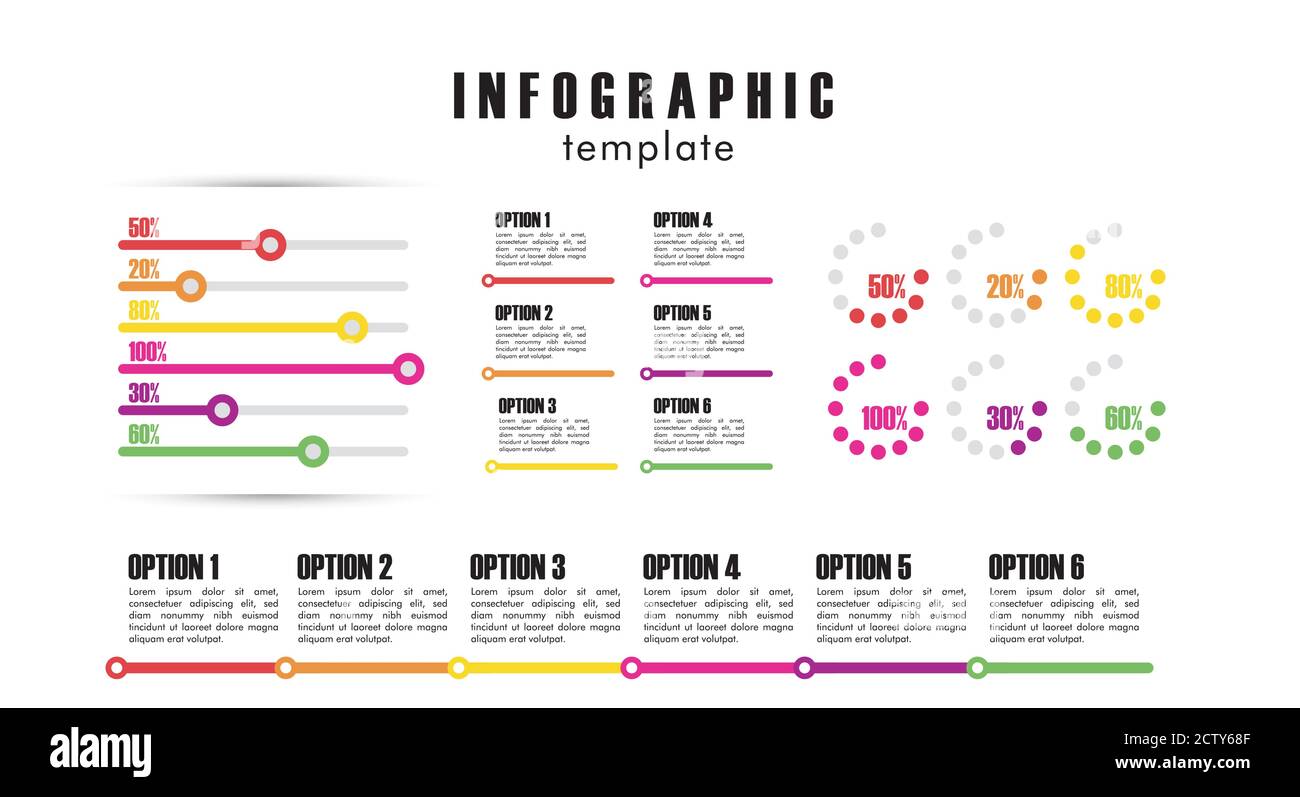 infographic template with statistics in white background vector ...