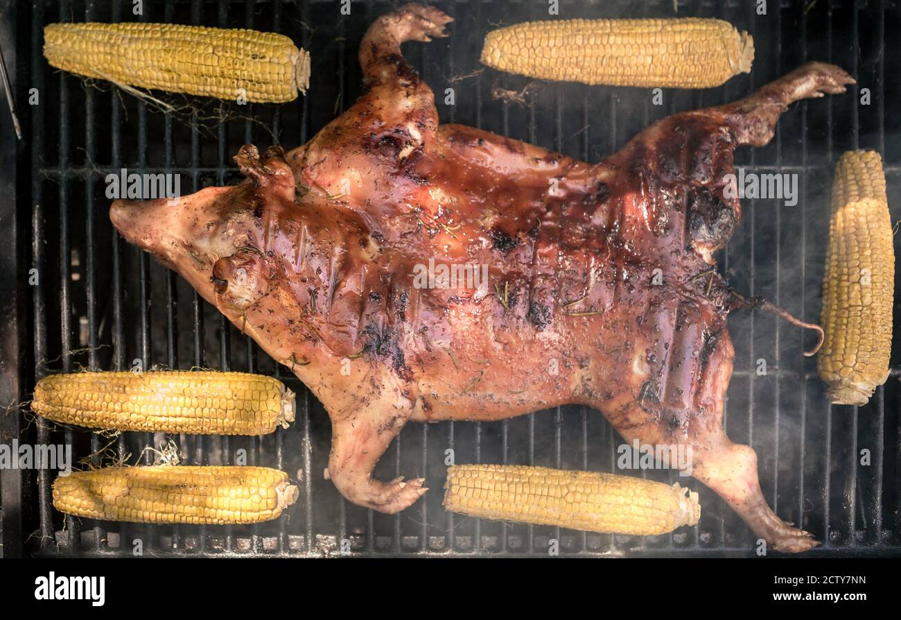 Pig bbq chef hi-res stock photography and images - Alamy