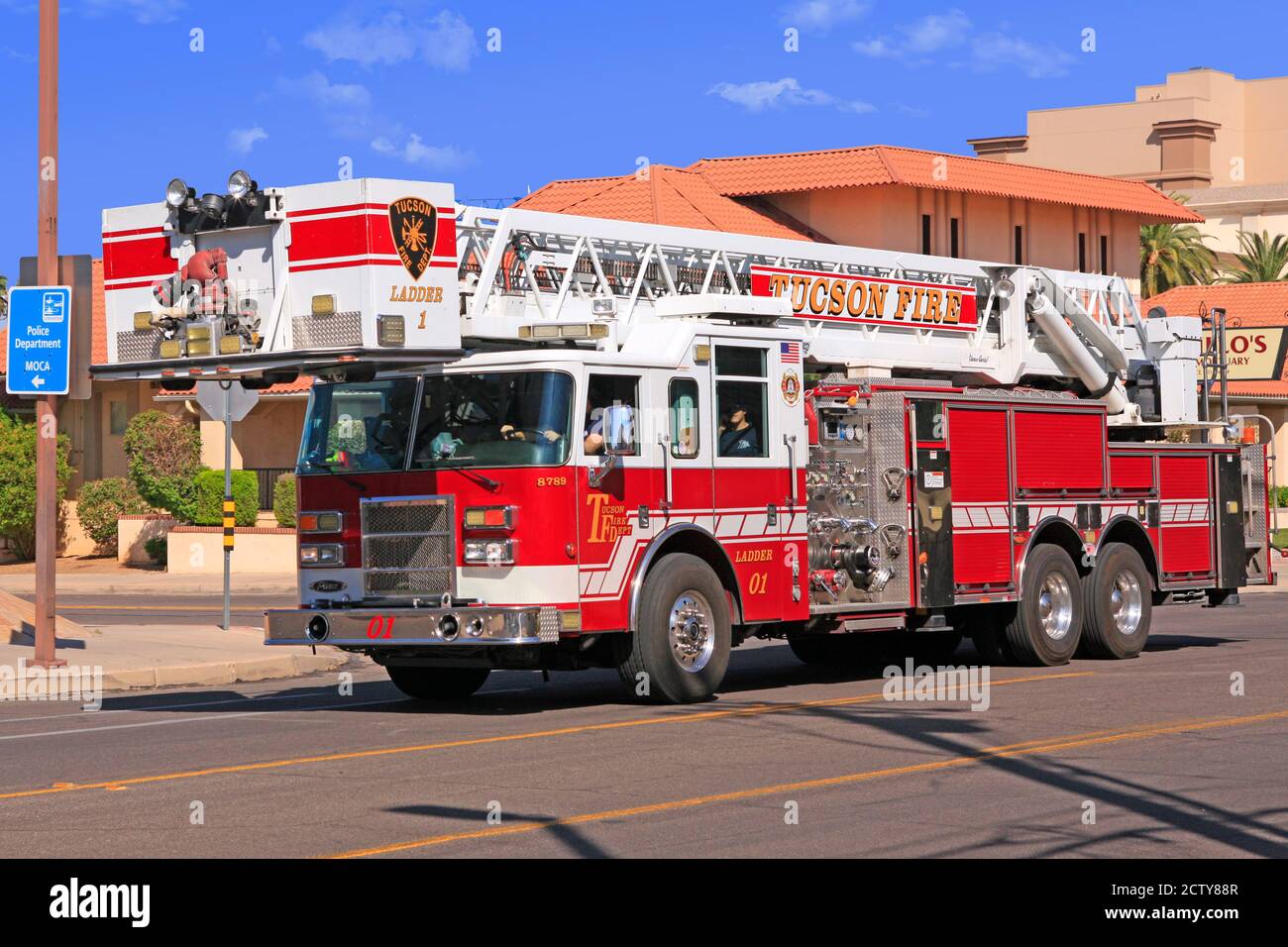 Firetruck crew hi-res stock photography and images - Alamy