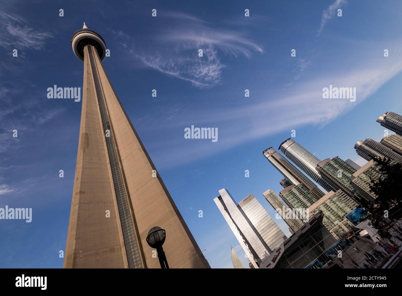 The CN Tower is a 553.3 m-high concrete communications and observation ...