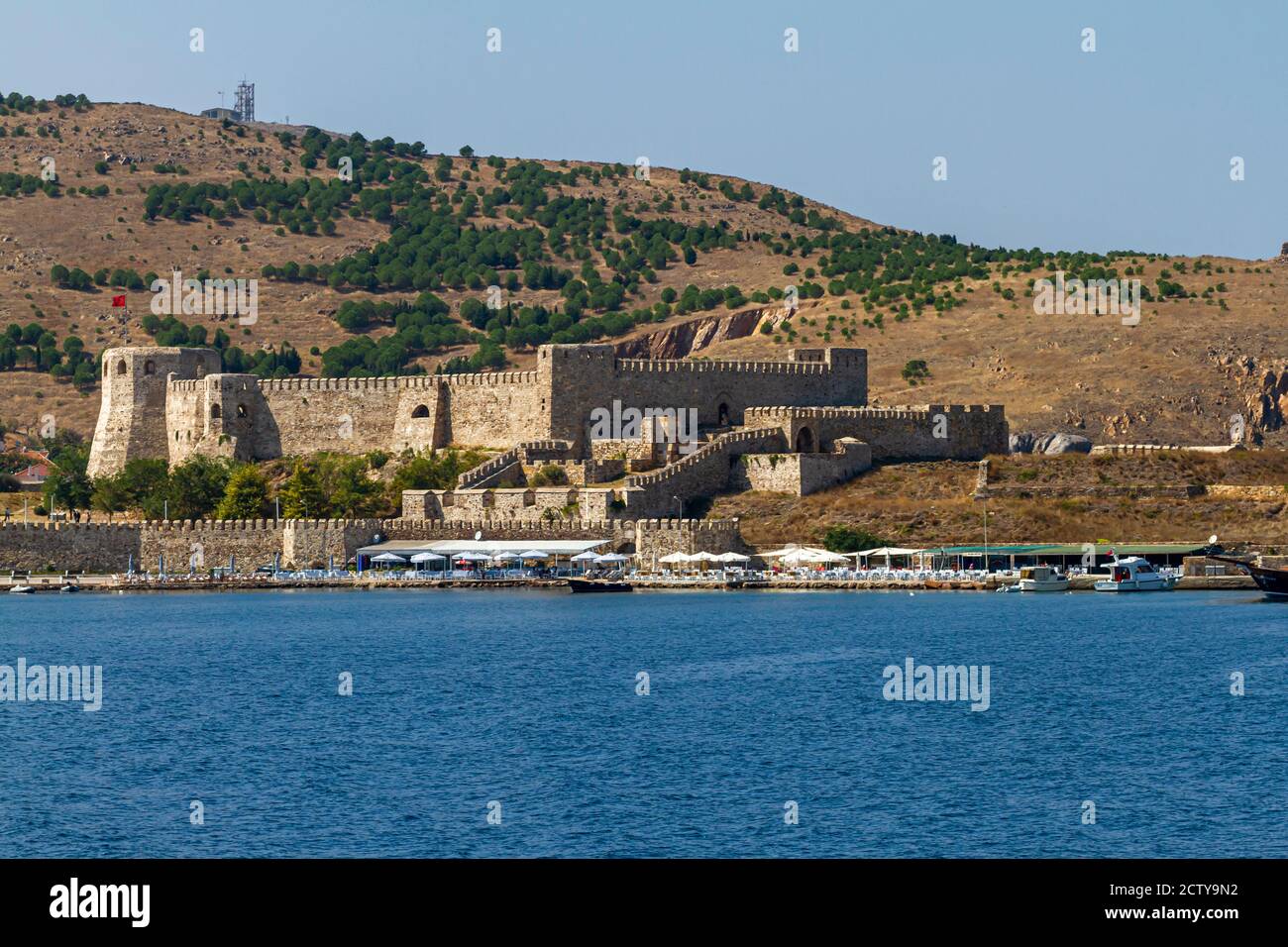 Landscape view of the coast of Bozcaada (Tenedos), Turkey. Image ...
