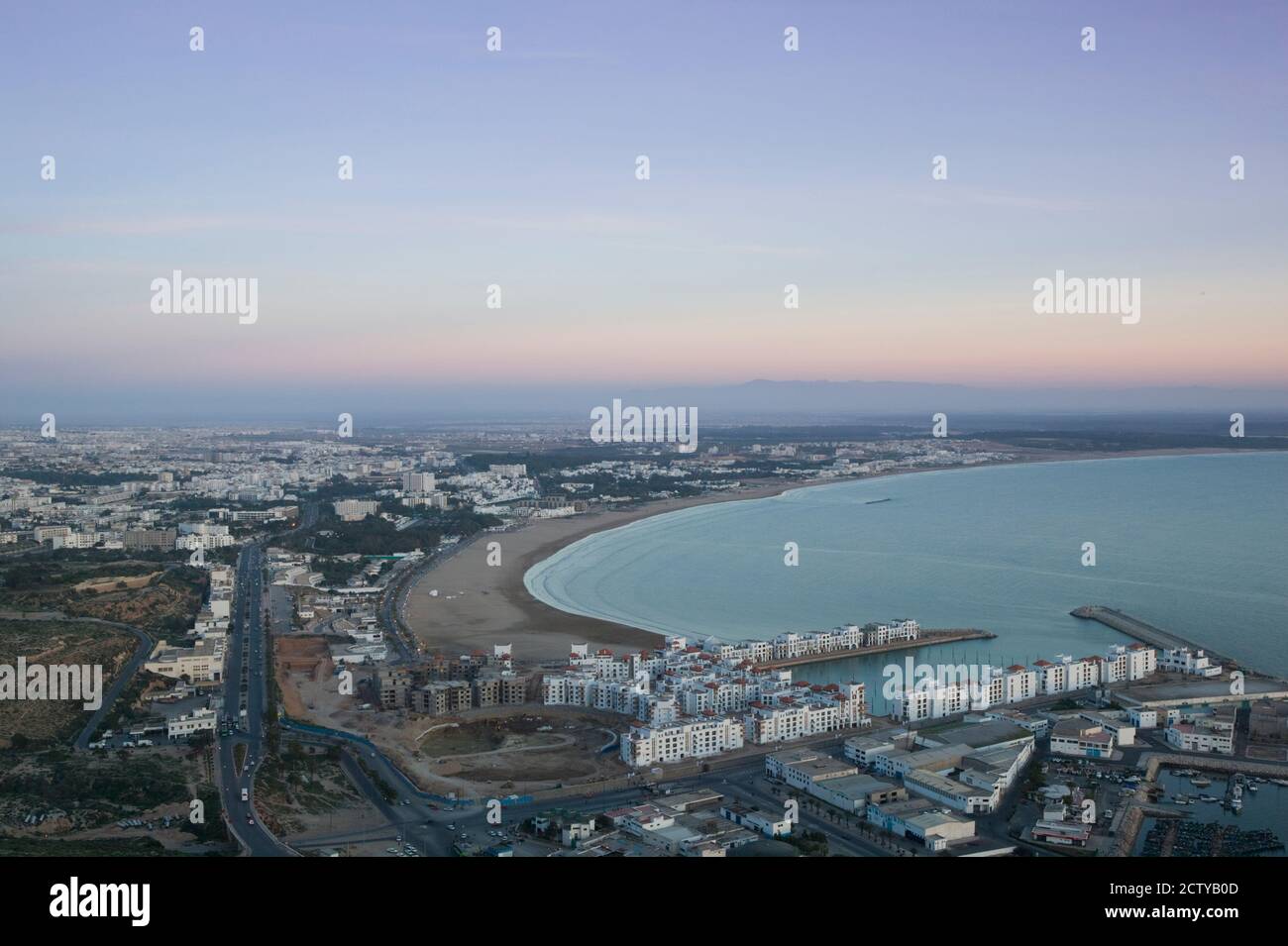 Aerial view of a town, Agadir, Atlantic Coast, Morocco Stock Photo - Alamy