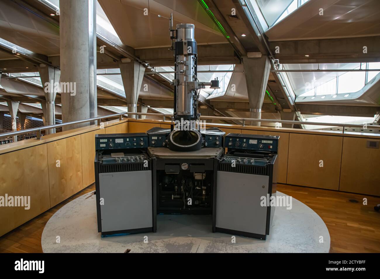 Interior scene from Alexandria Library, Egypt 2018. High quality Stock ...