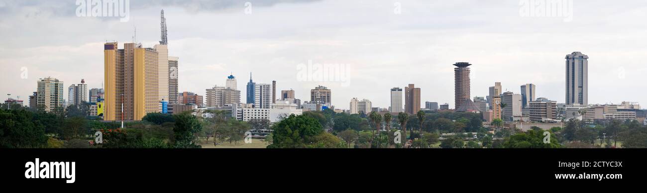 Skyline in a city, Nairobi, Kenya Stock Photo - Alamy