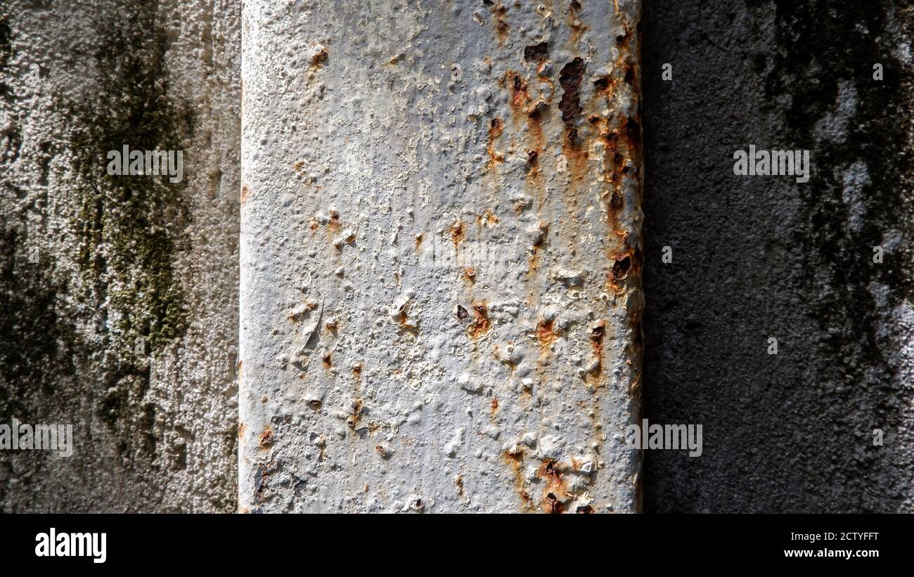 Grunged and moulded concrete with steel rusted beam texture Stock Photo ...