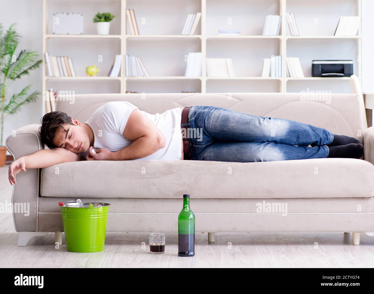 The man suffering from sick stomach and vomiting Stock Photo - Alamy