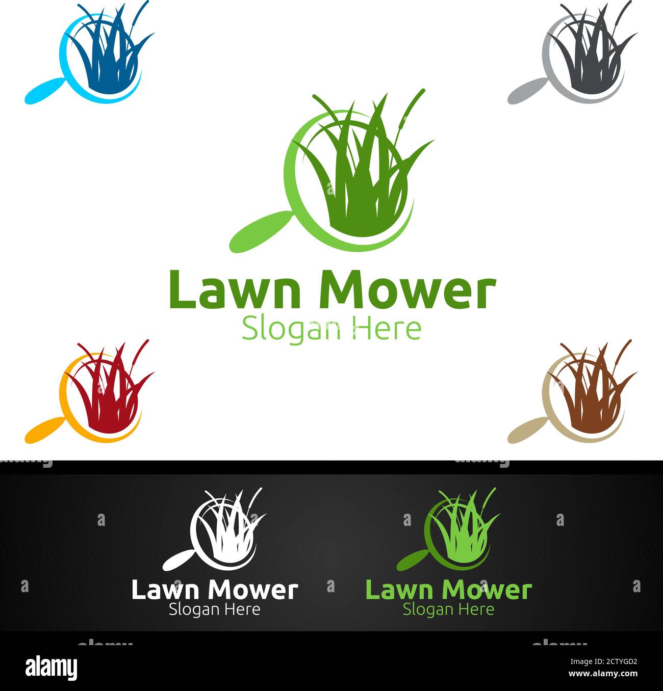 Find Lawn Mower Logo for Lawn Mowing Gardener Vector Design Stock ...