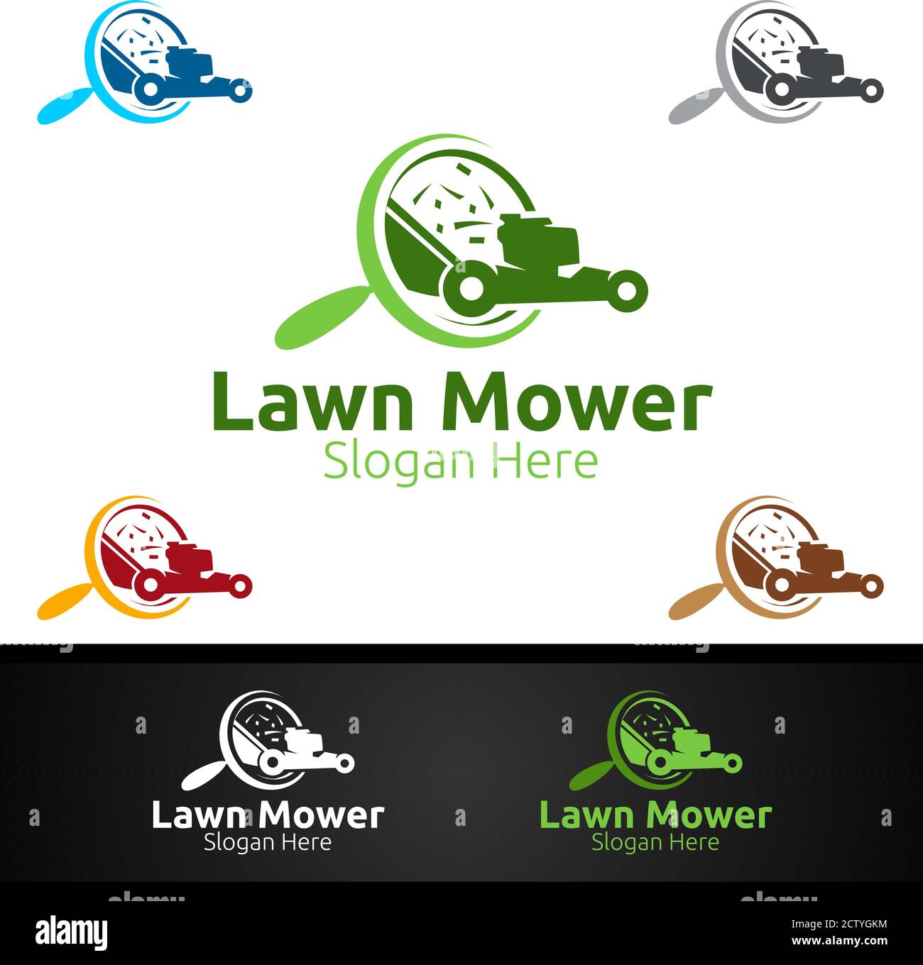 Find Lawn Mower Logo for Lawn Mowing Gardener Vector Design Stock ...