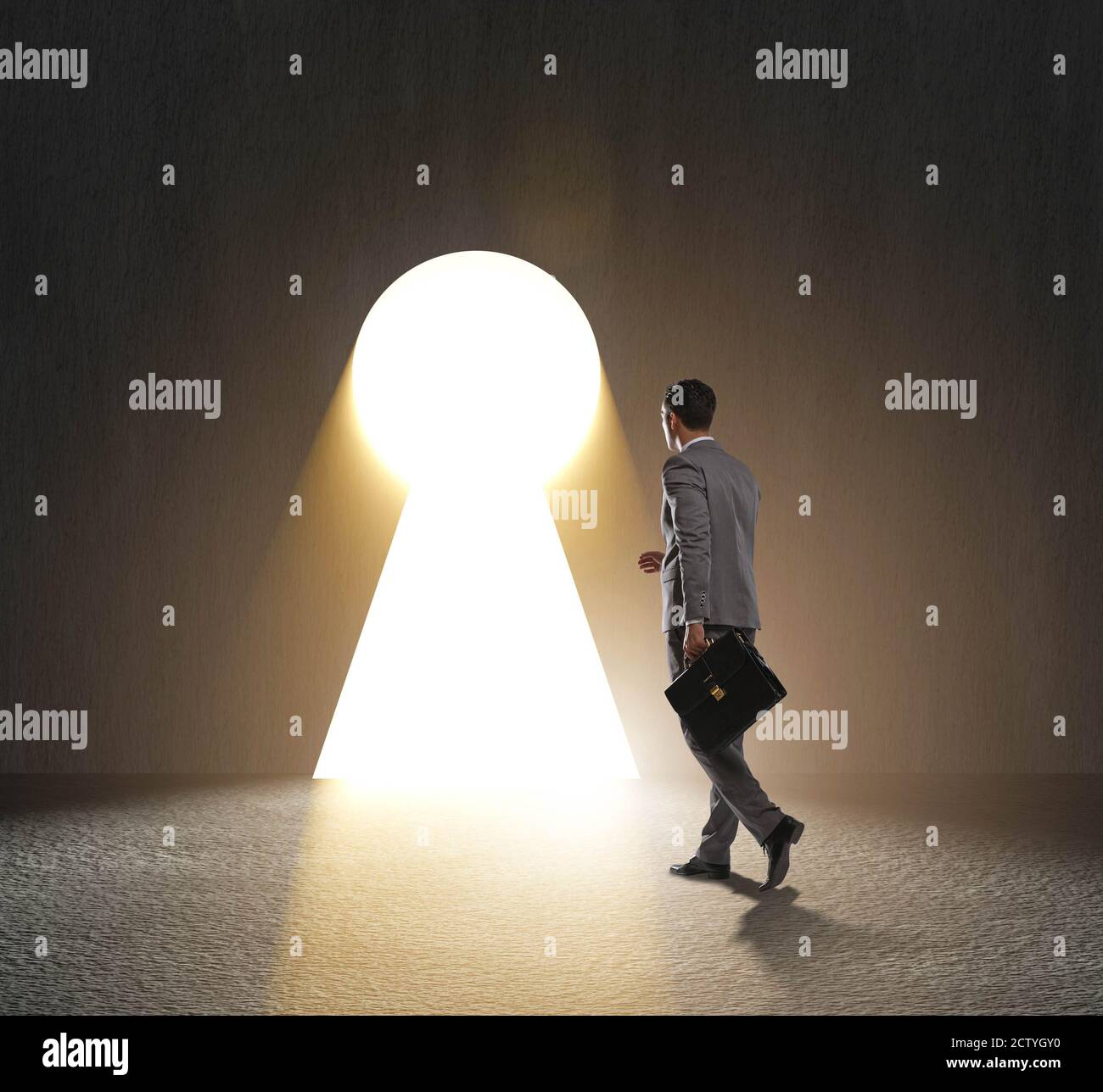 The businessman facing difficult choice dilemma Stock Photo - Alamy