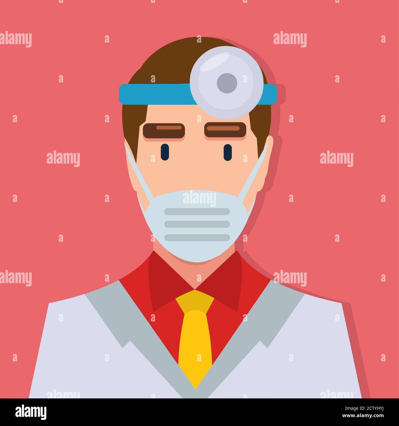 male dentist avatar isolated vector illustration Stock Vector Image ...