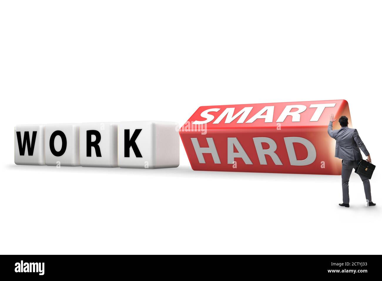 Concept of working smarter not harder Stock Photo - Alamy