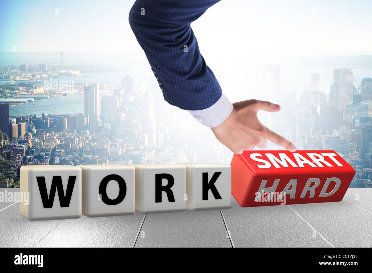 Work smarter businessman working on hi-res stock photography and images ...