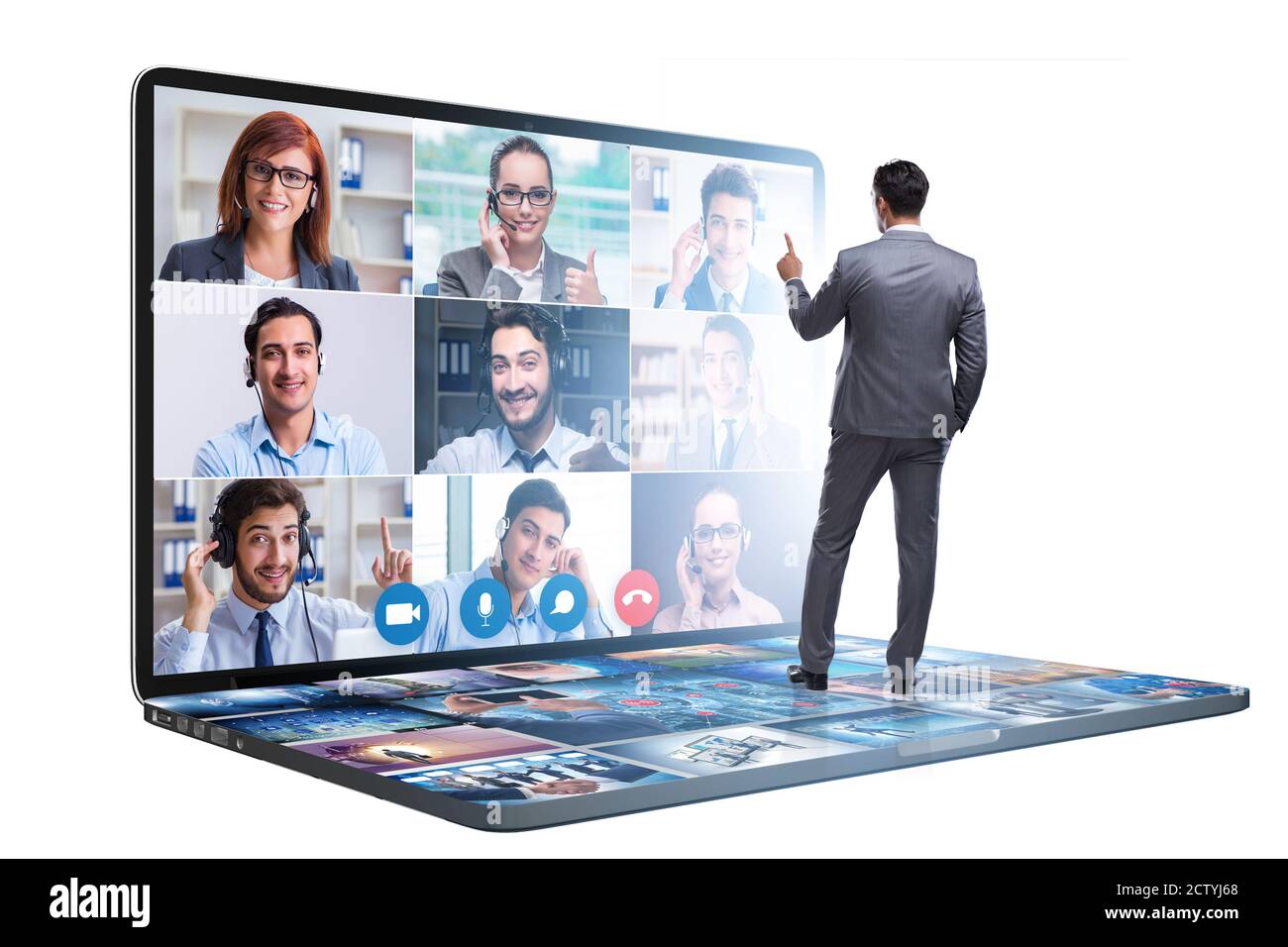 Video conferencing learning Cut Out Stock Images & Pictures - Alamy