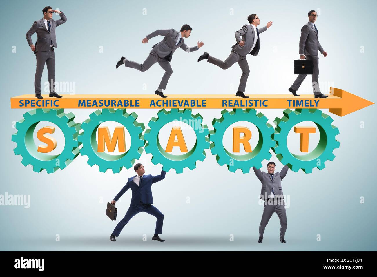 Concept of SMART objectives in the performance management Stock Photo ...