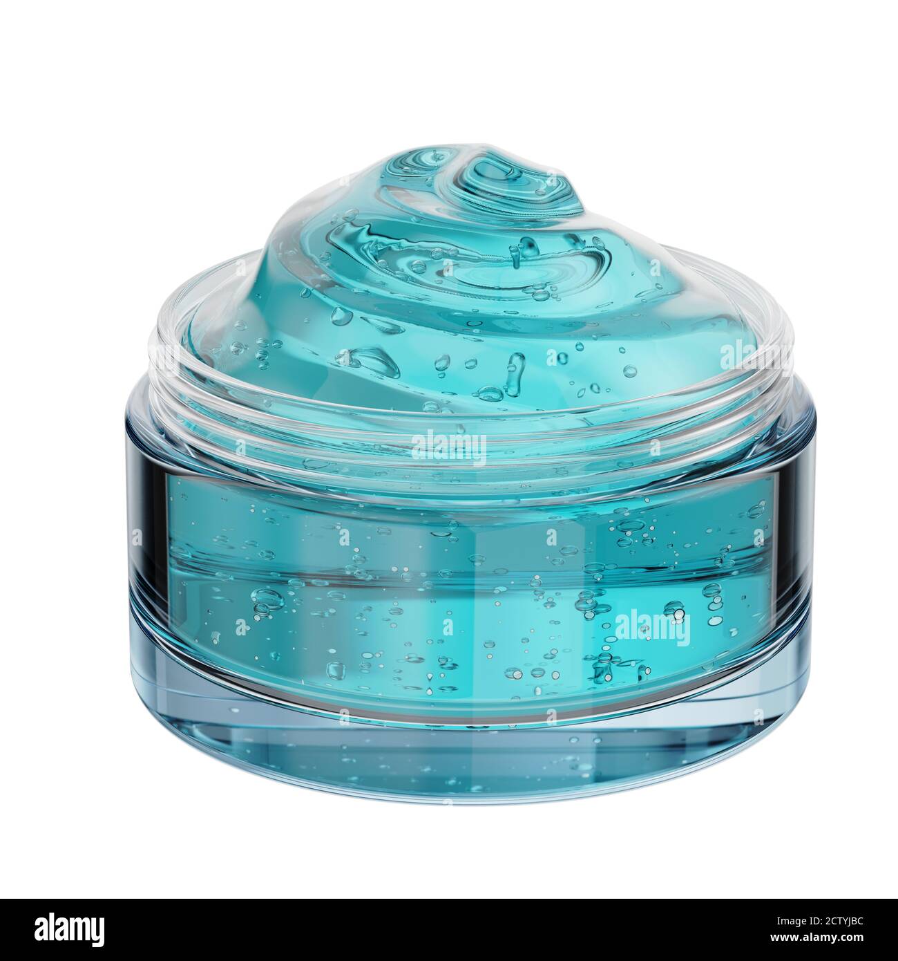 3d rendering blue cosmetic gel in pot or container Stock Photo - Alamy