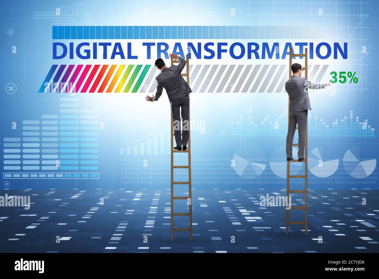 Digital transformation and the digitalization concept Stock Photo - Alamy