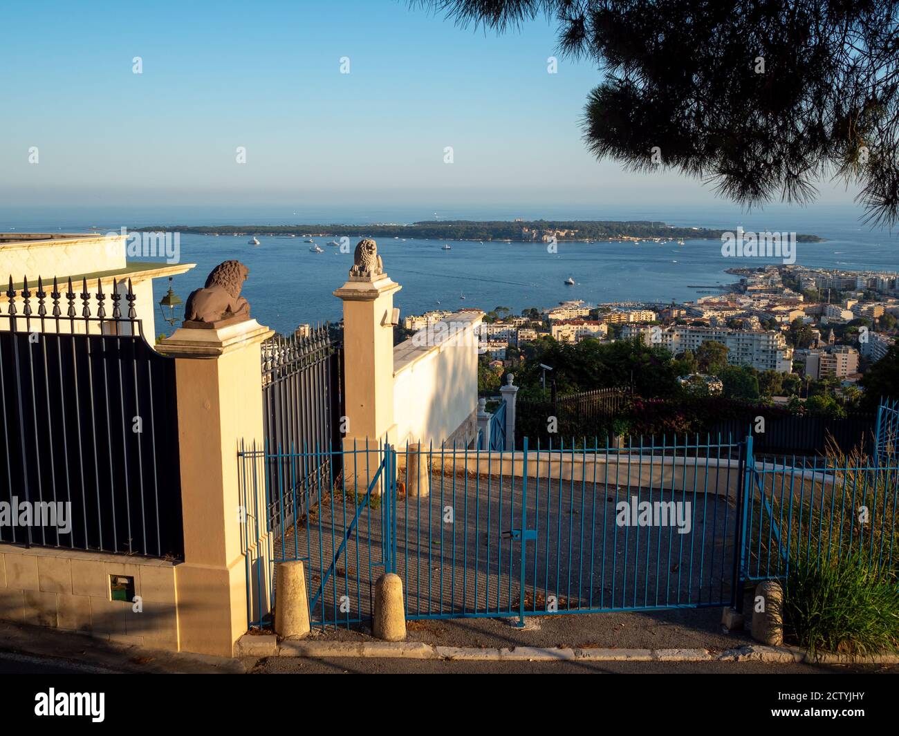 view from above of the "Palm Beach" neighborhood and the Mediterranean ...