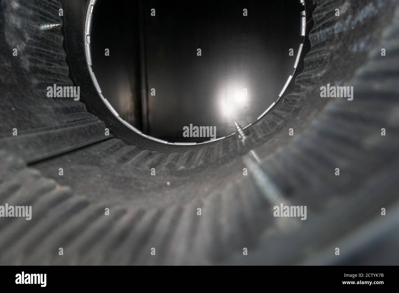 Typical home installation of HVAC piping to a furnace or AC unit Stock ...