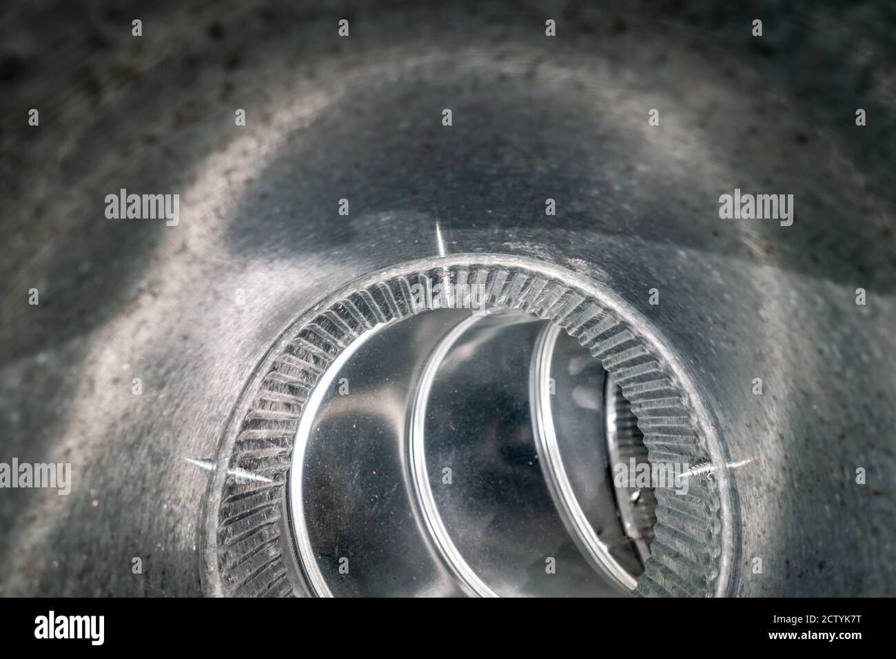 Typical home installation of HVAC piping to a furnace or AC unit Stock ...