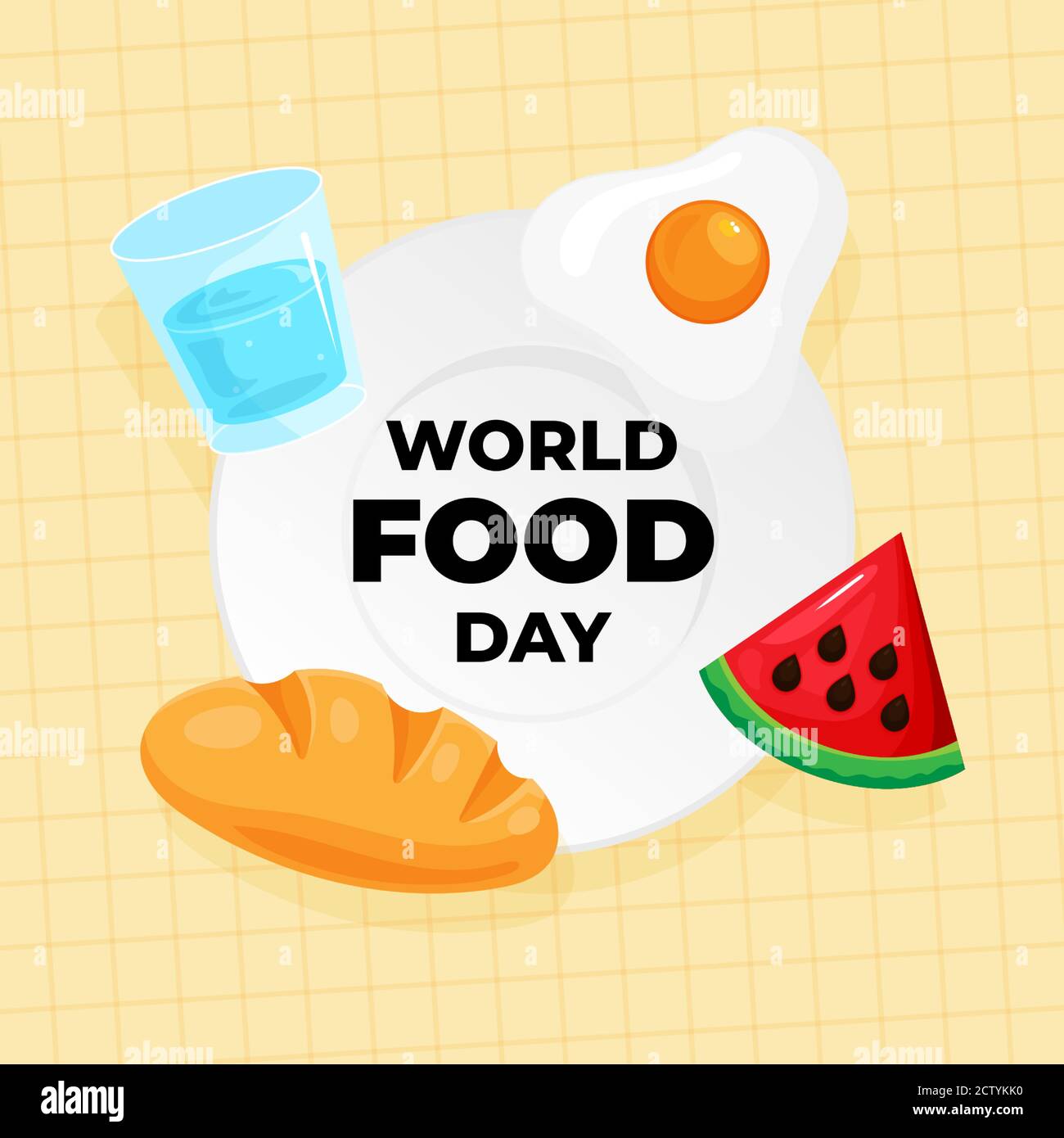 World food day celebration poster background design. various kinds of ...