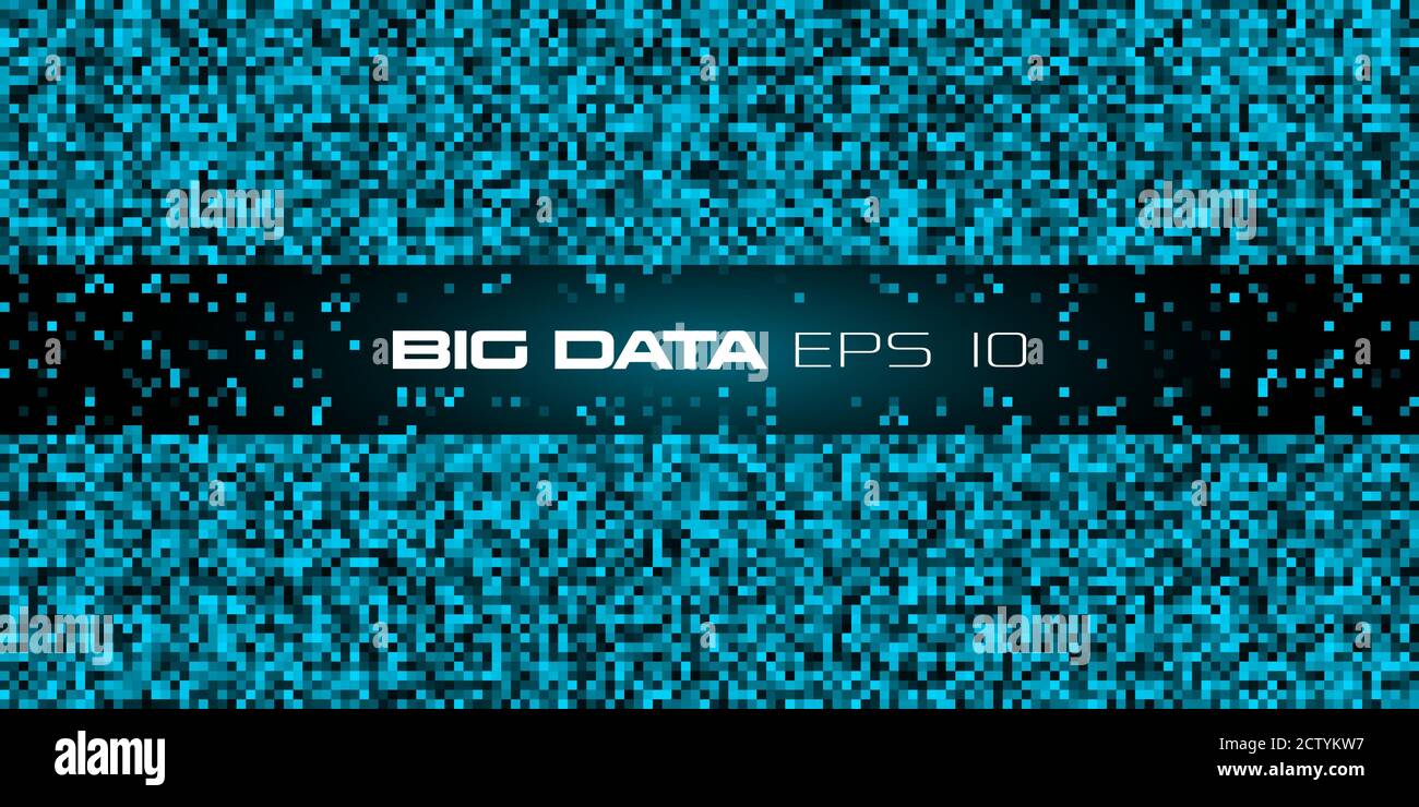 Big data visualization. Blue abstract data background of a large number ...
