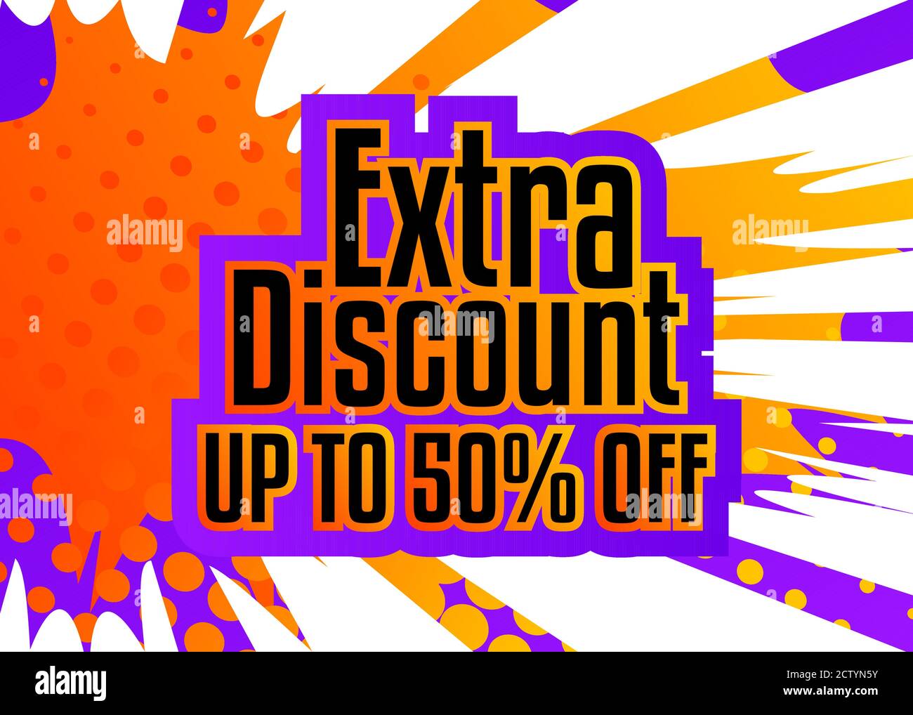 Comic book discount sale social media post design. Cartoon colored ...