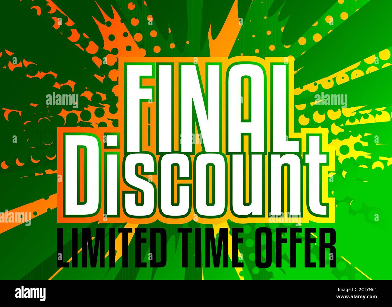 Comic book discount sale social media post design. Cartoon colored ...