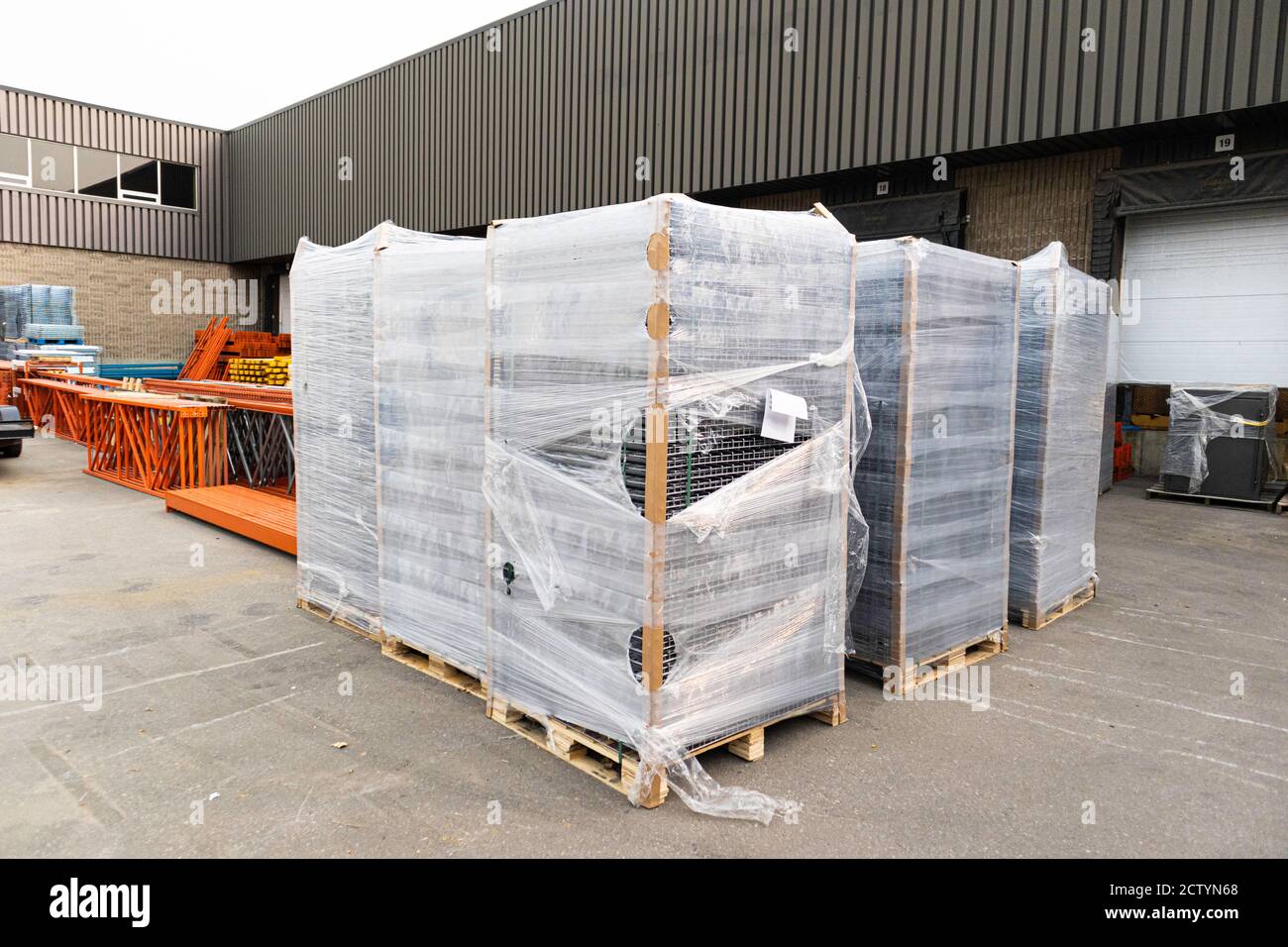 Factory Storage racking equipment used to prepare shelving assembled on ...