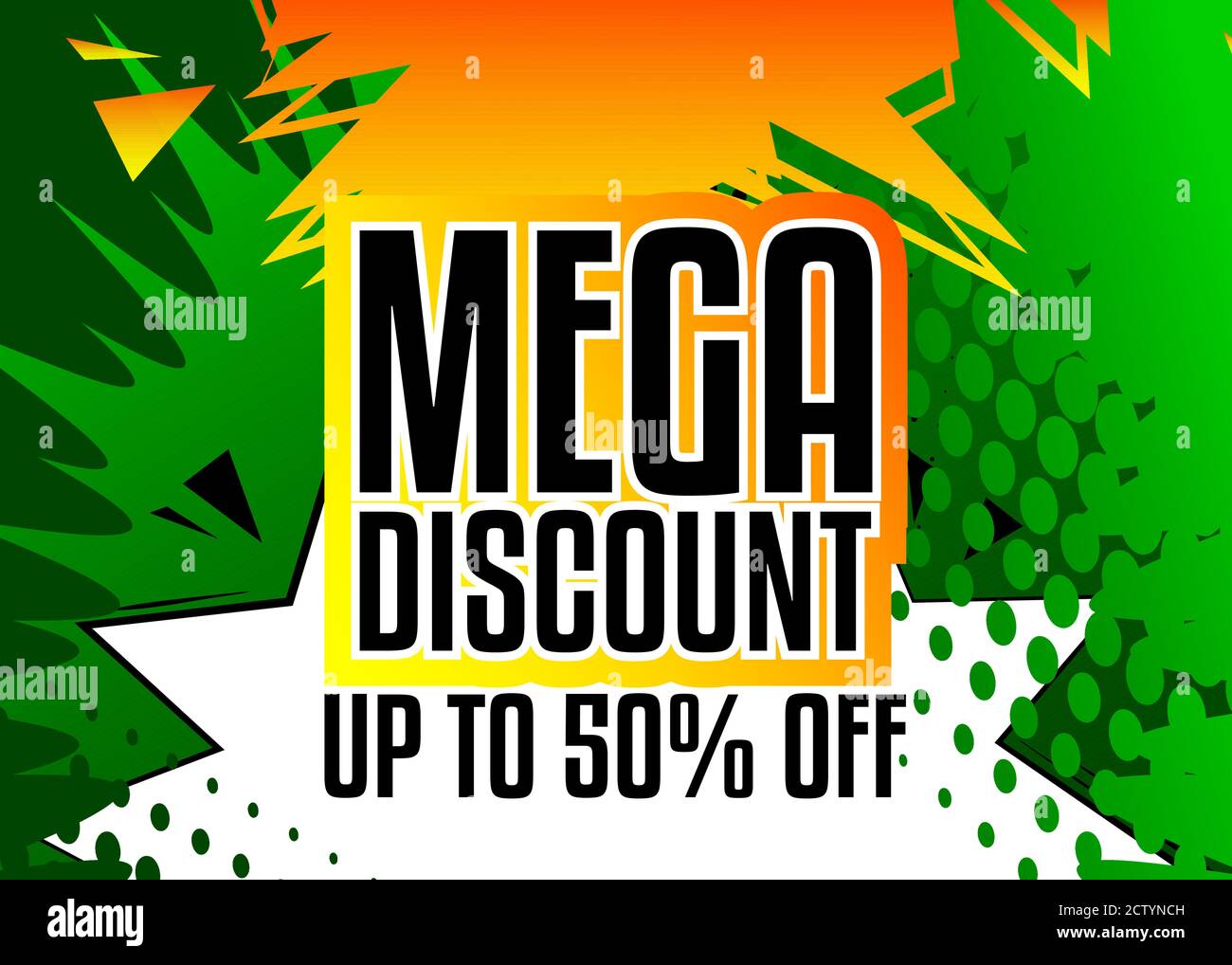 Comic book discount sale social media post design. Cartoon colored ...