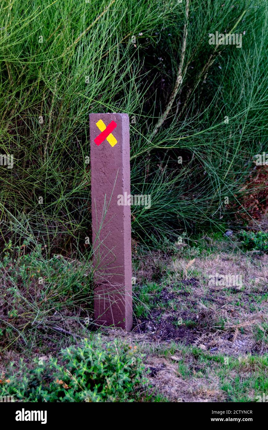 Pedestrian orientation sign used to indicate wrong way Footpath ...