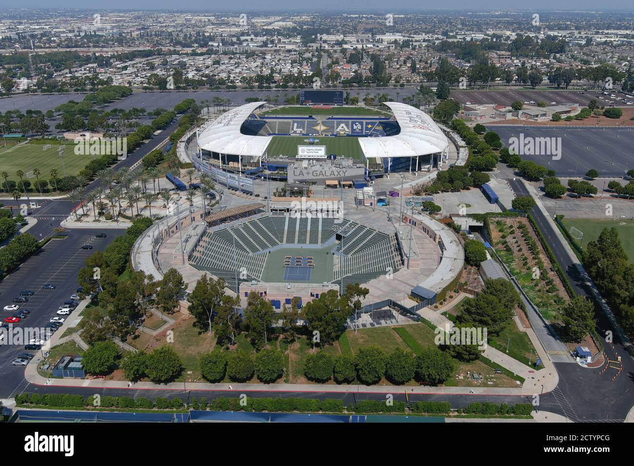 Carson, United States. 25th Sep, 2020. General overall aerial view of ...