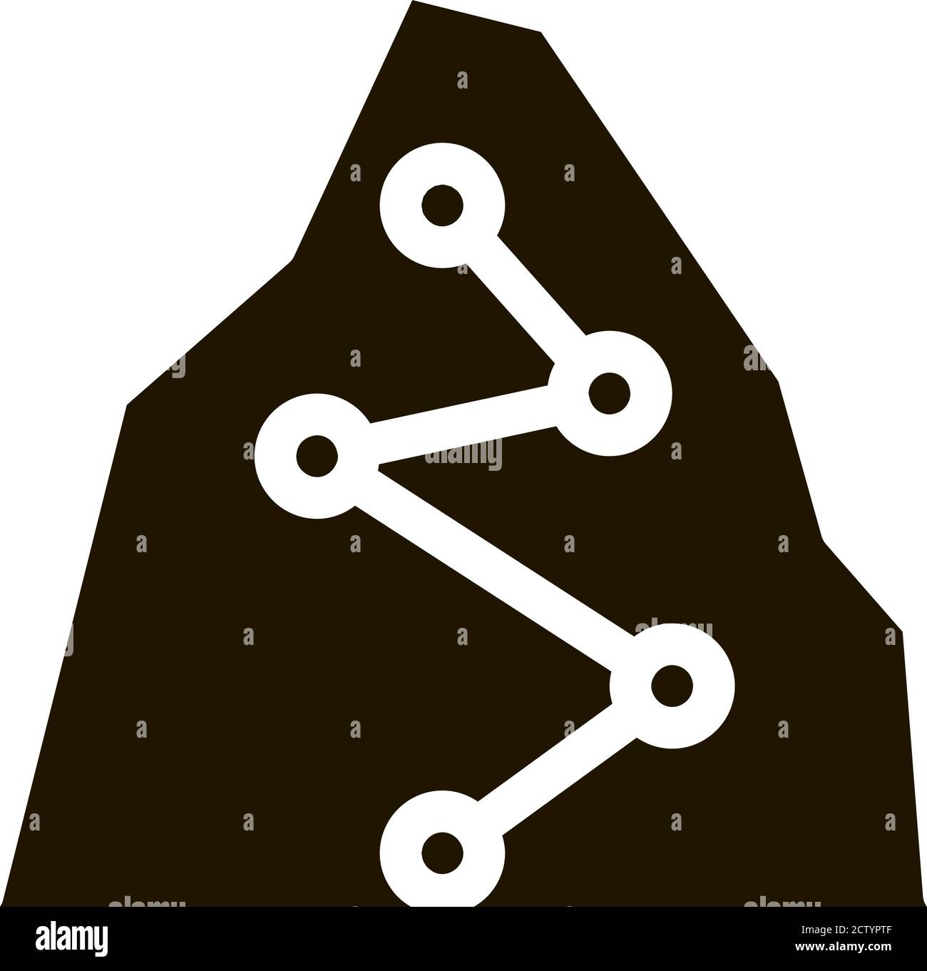 Direction Way Points Mountain Alpinism glyph icon Stock Vector Image ...