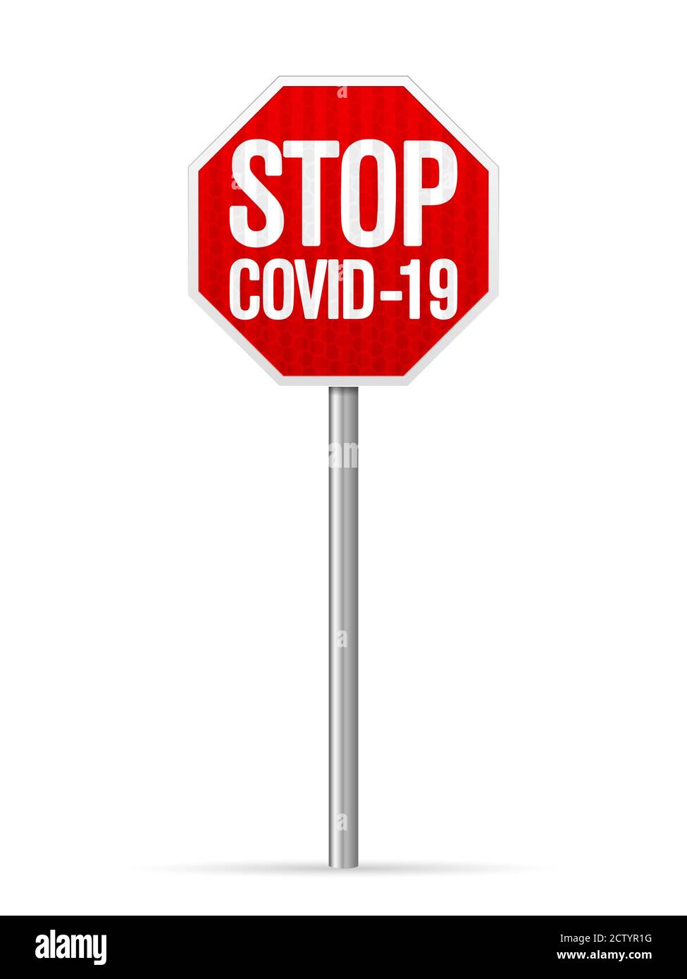 Road sign stop covid-19 on a white background. Vector illustration ...