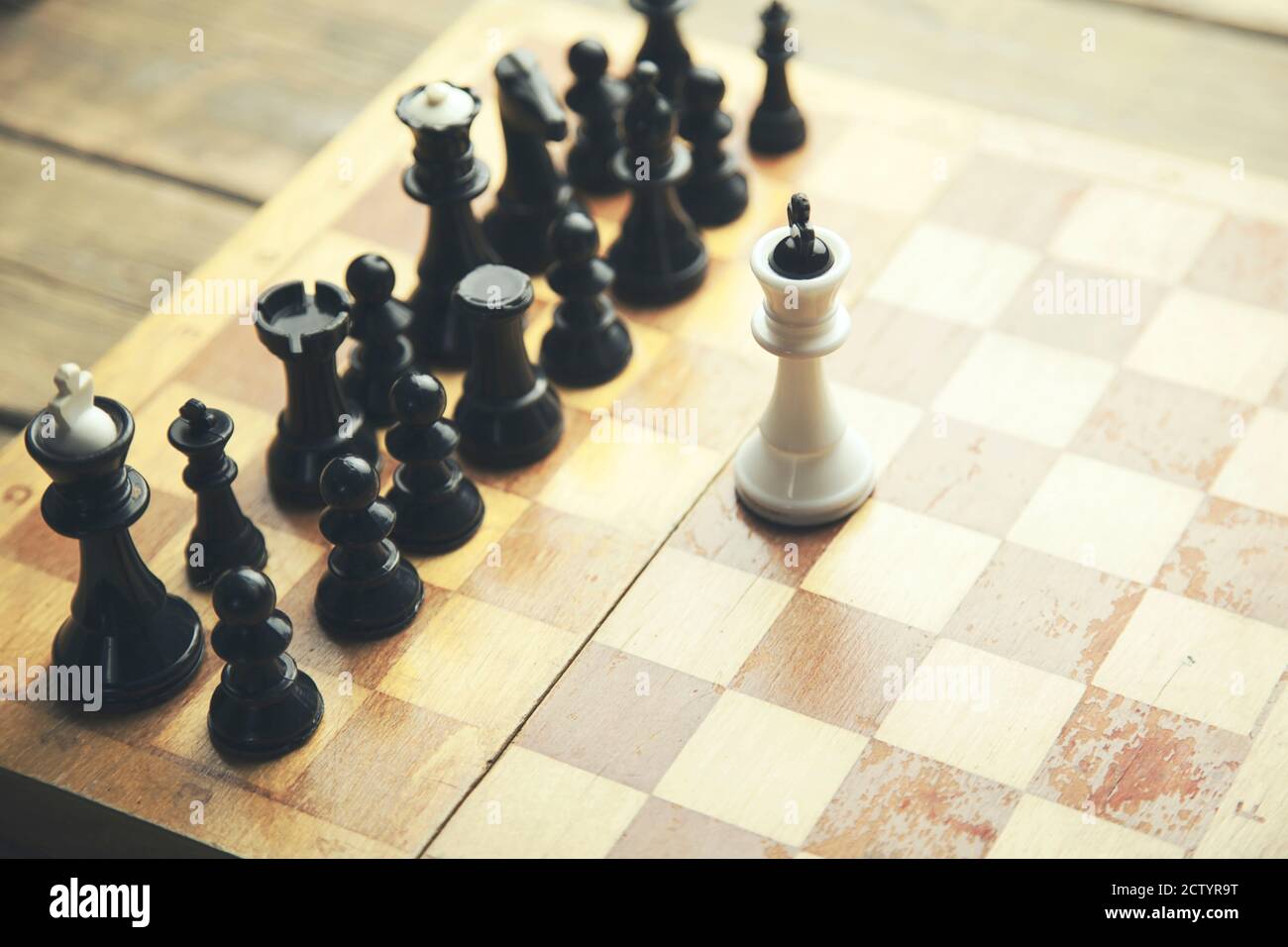 White chess pieces fallen standing hi-res stock photography and images ...