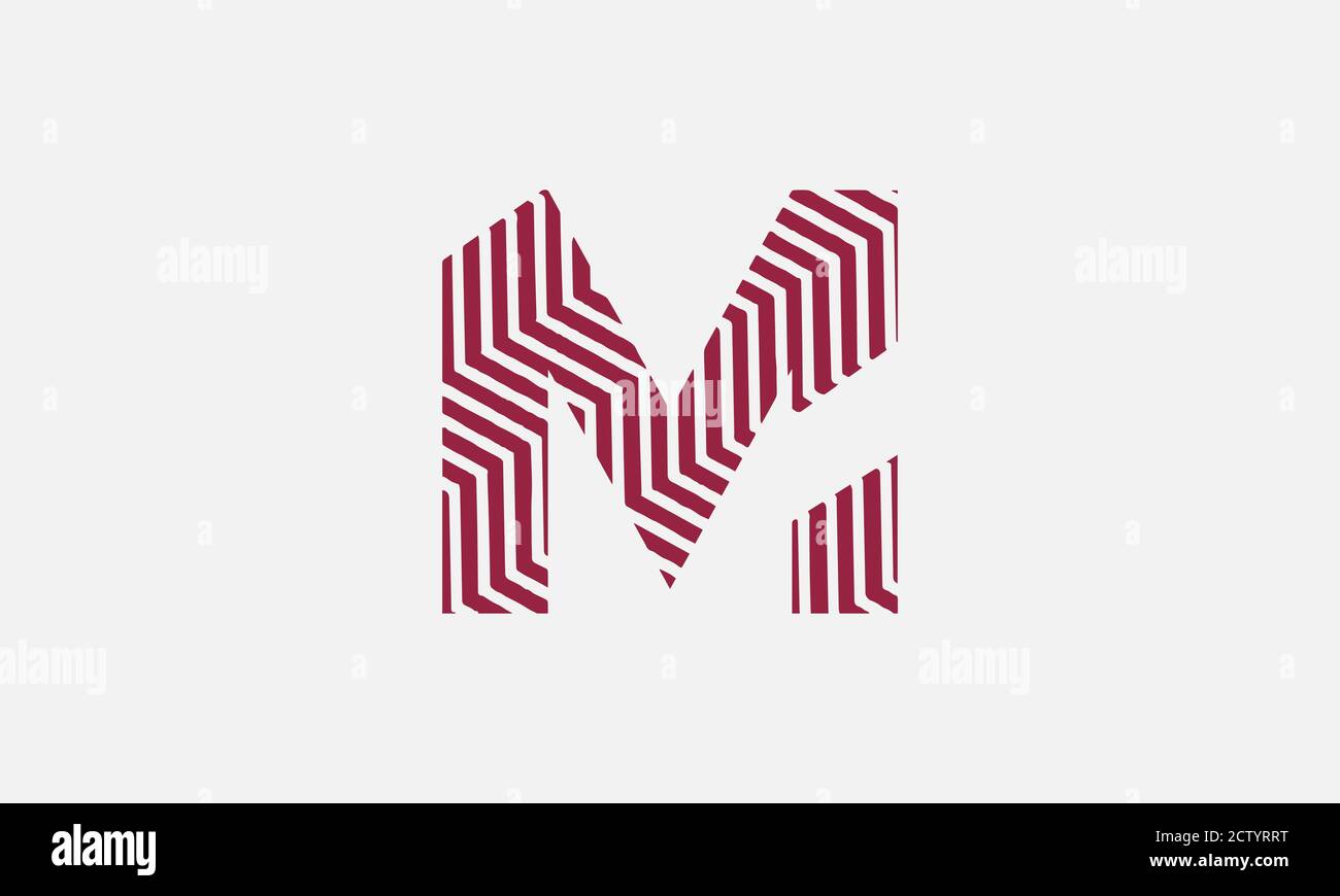 Letter M line logo design Premium business logotype alphabet symbol ...
