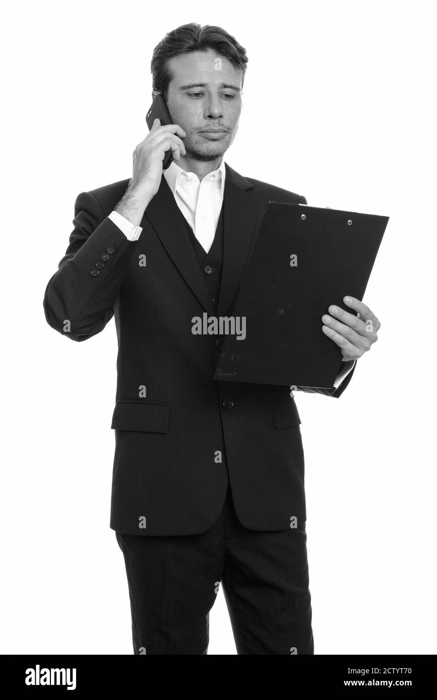 Businessman smartphone phone call Cut Out Stock Images & Pictures - Alamy