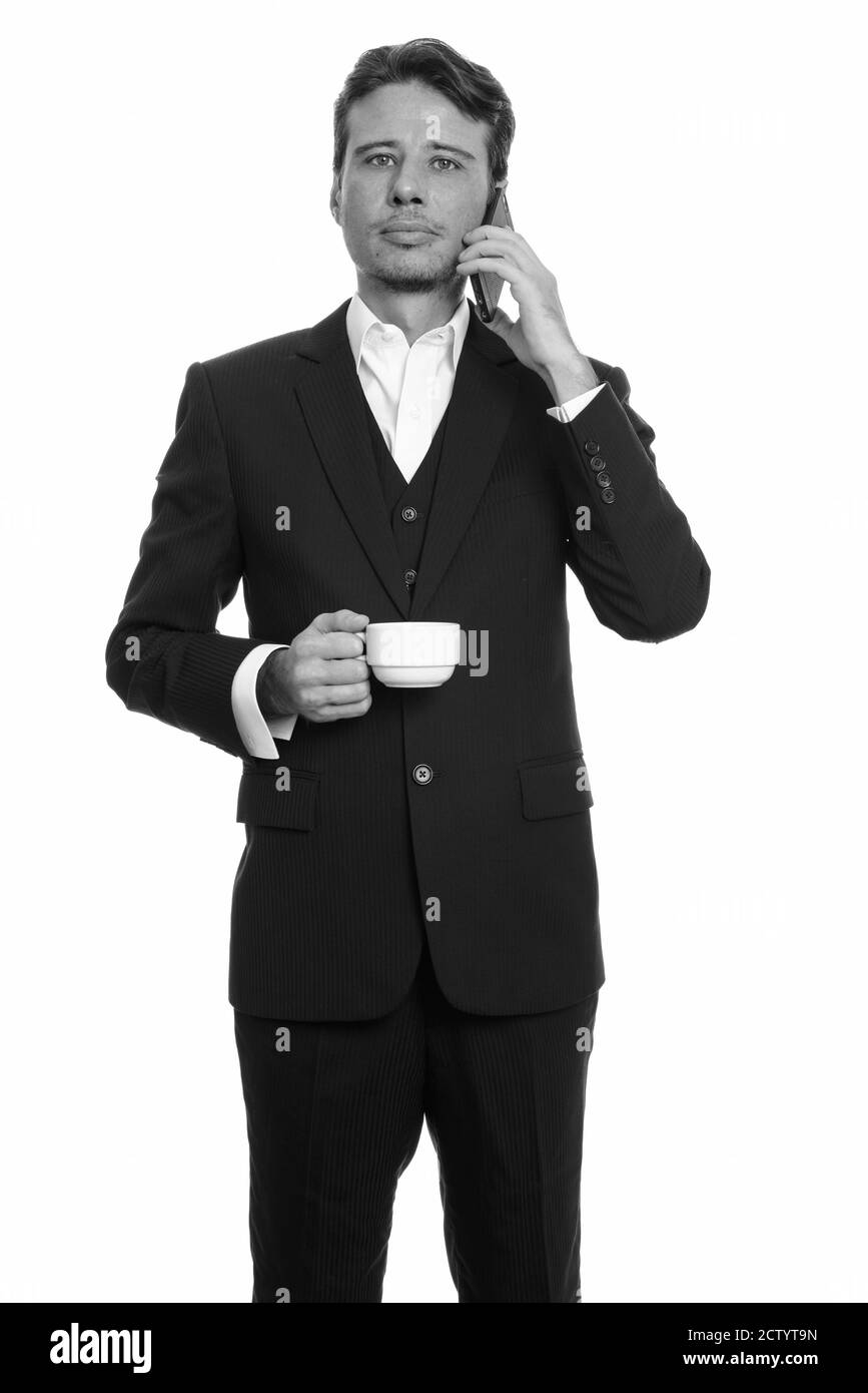 Businessman smartphone phone call Cut Out Stock Images & Pictures - Alamy