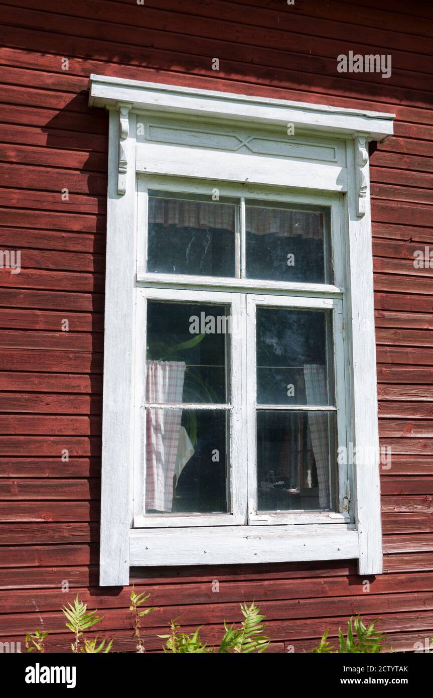 Old Windows In An Old House in Finland Stock Photo - Alamy