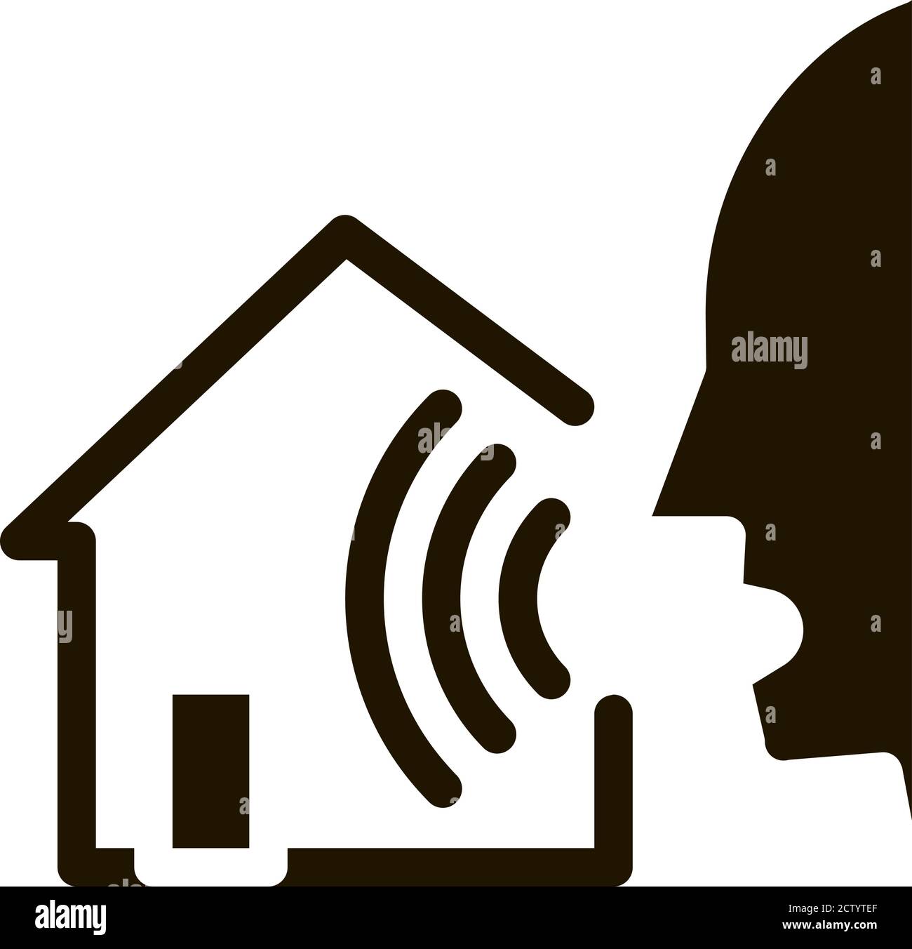 Home Voice Control Icon Vector Illustration Stock Vector Image & Art ...