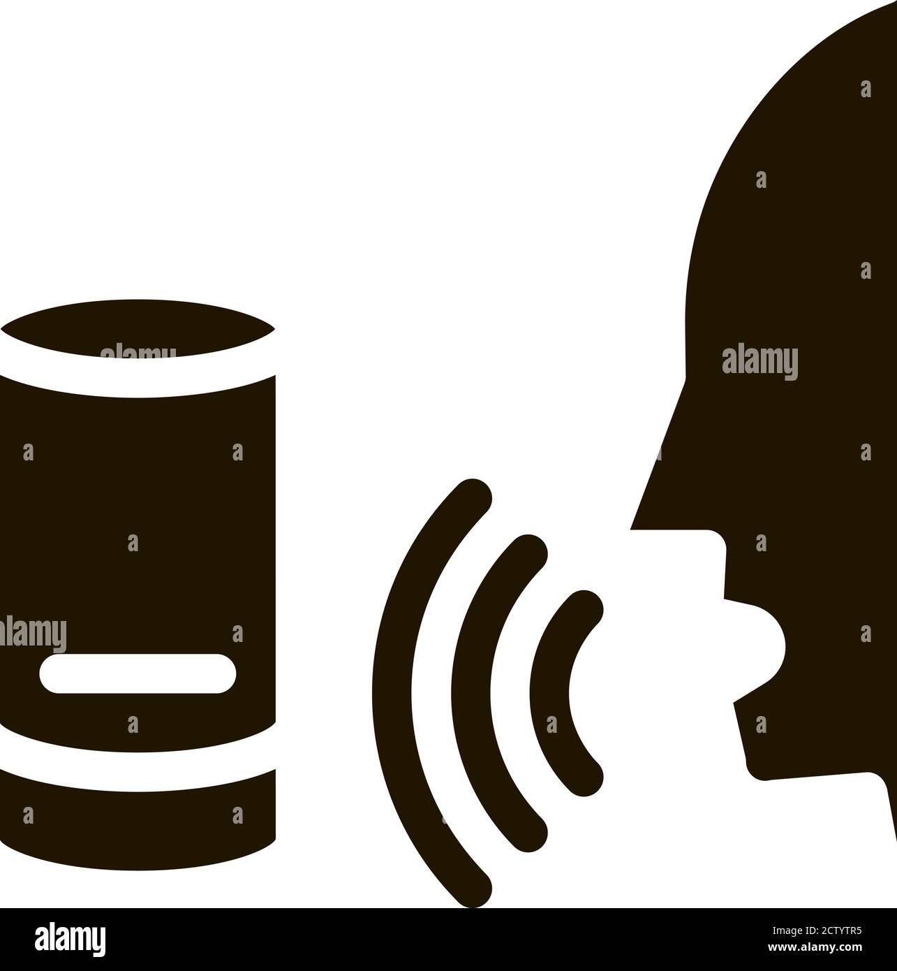 Sound Column Voice Control Icon Vector Illustration Stock Vector Image ...