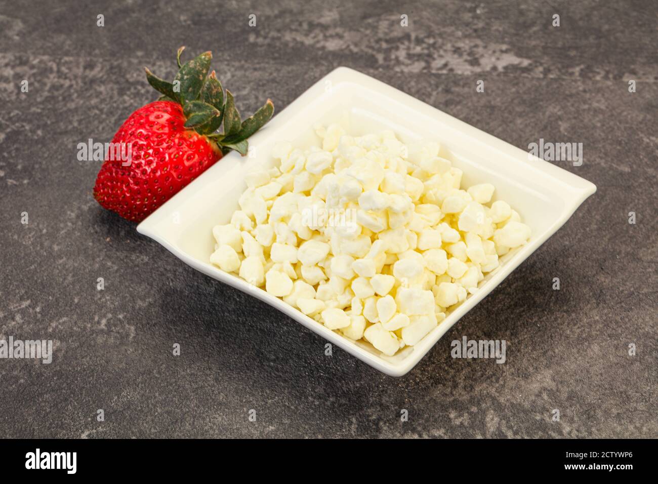 Dietary food - grain cottage cheese in the bowl Stock Photo - Alamy