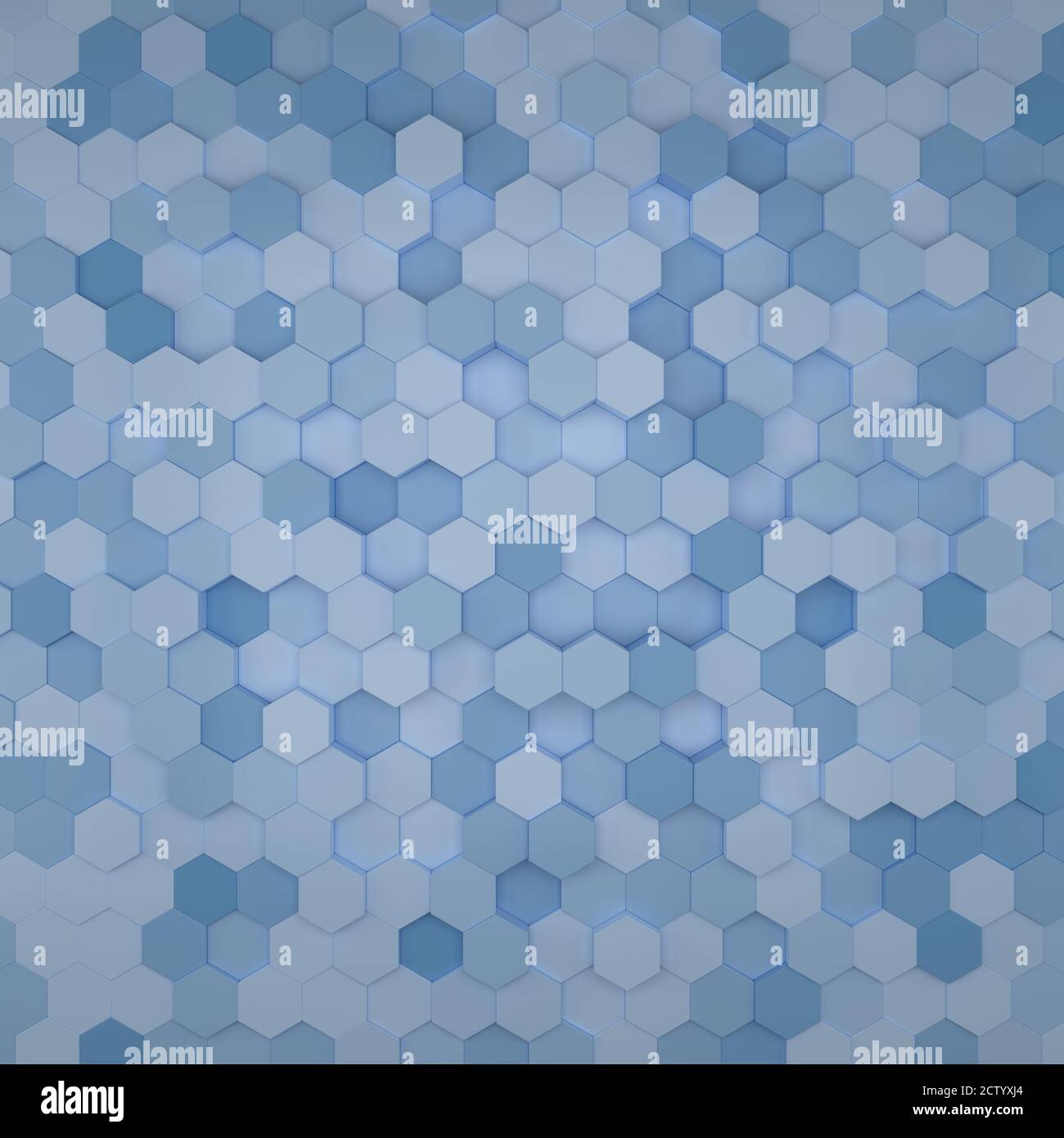 3D rendered hexagonal tiles abstract geometric background illustration ...
